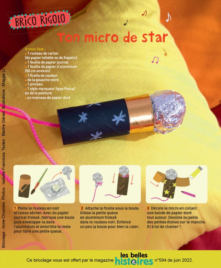 Bricolage musique : ton micro de star - Les Belles Histoires